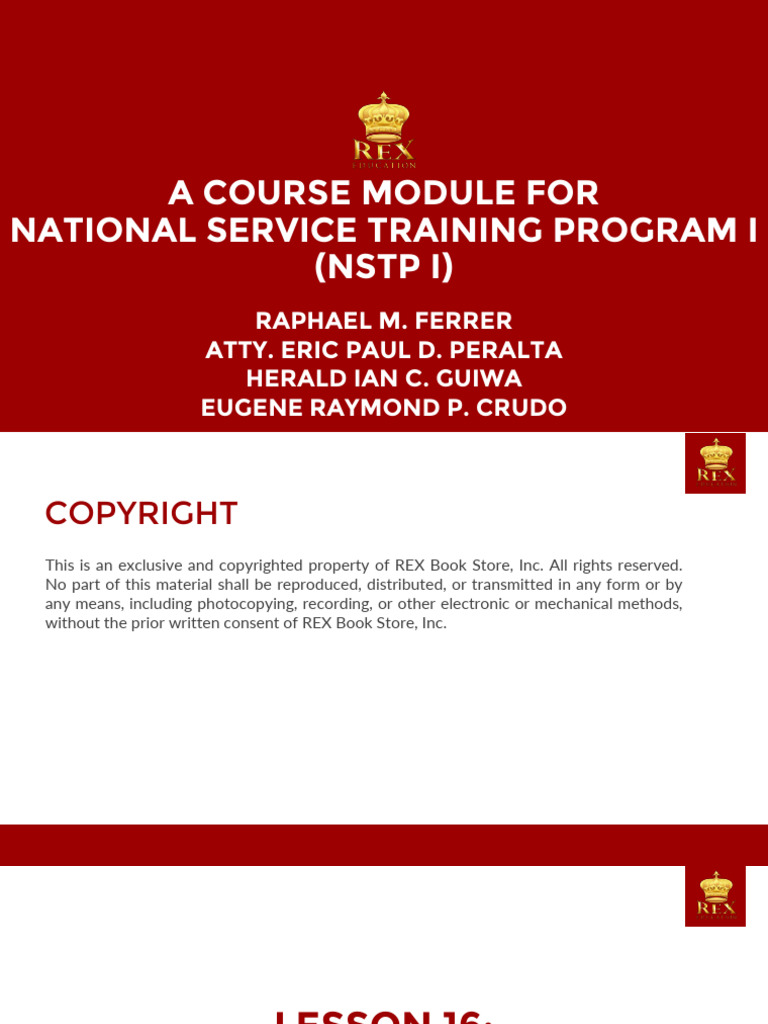 NSTP Lesson 16 1 | PDF | Cognitive Science | Cognition