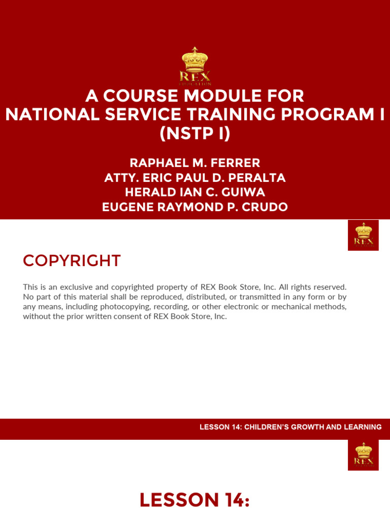 NSTP Lesson 14-With Activity | PDF | Child Development | Learning