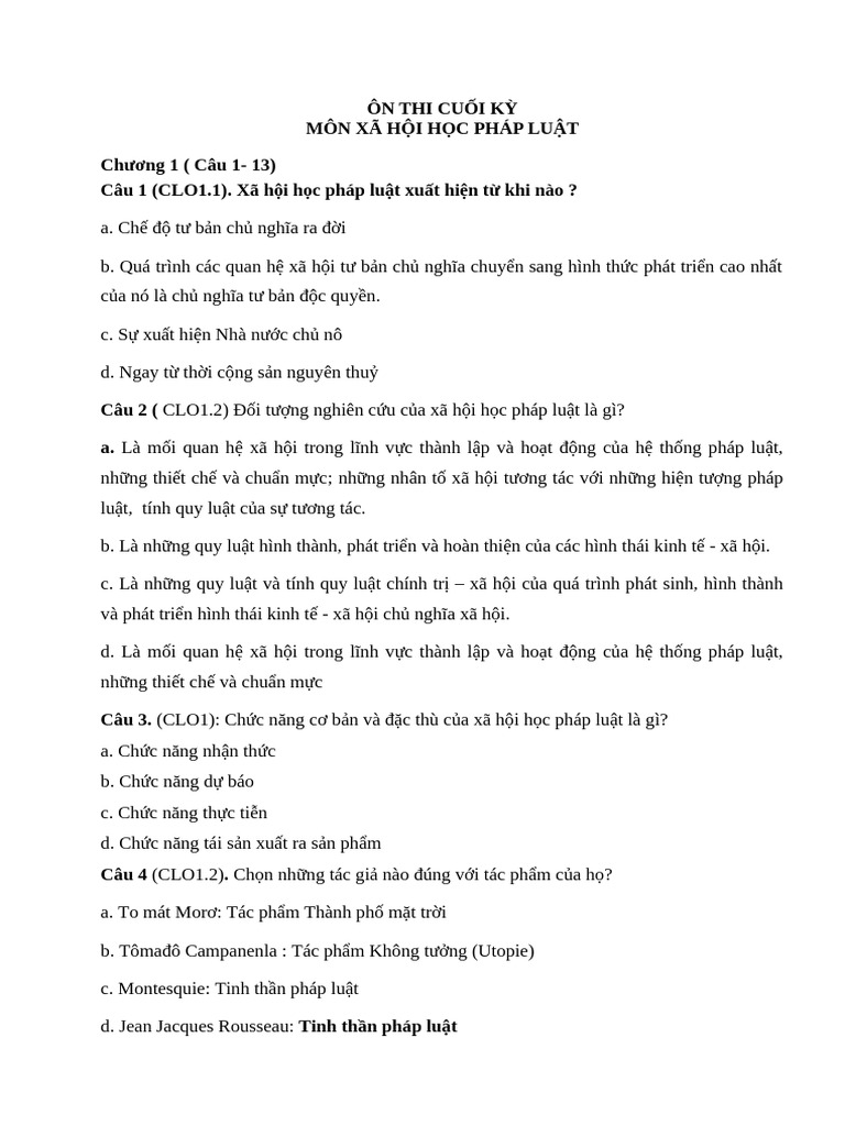 ÔN TẬP XHHPL | PDF