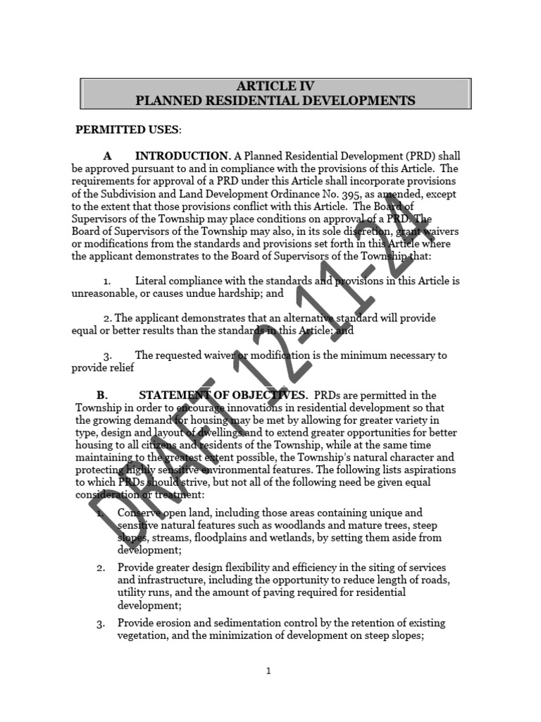DRAFT-REVISIONS-TWP-ZONING-ORD-368-ARTICLE-IV-PLANNED-RESIDENTIAL-DEVELOPMENTS-PRD-as-of ...