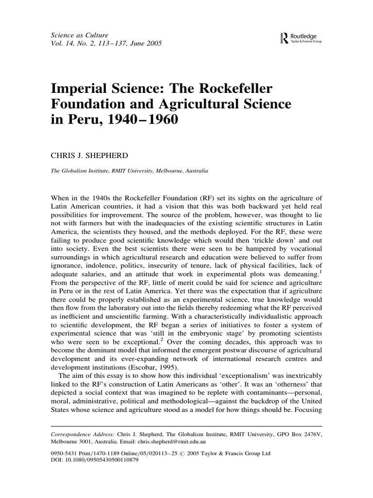 Shepherd-Imperial Science | PDF | Science | Peru