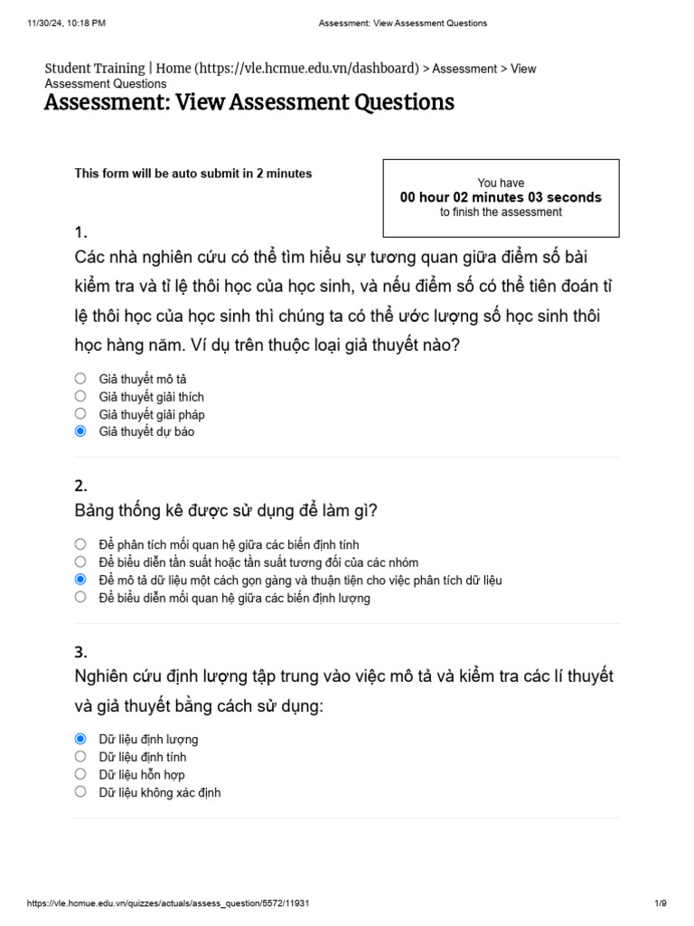 Assessment - View Assessment Questions | PDF