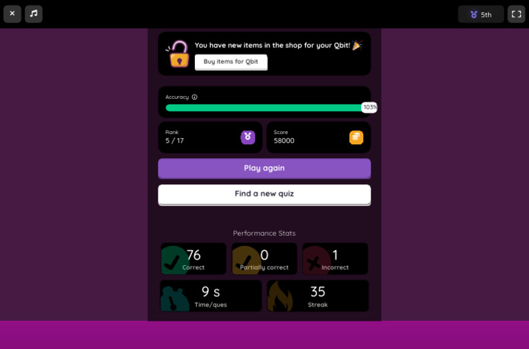 Quiz Performance and Stats Overview | PDF