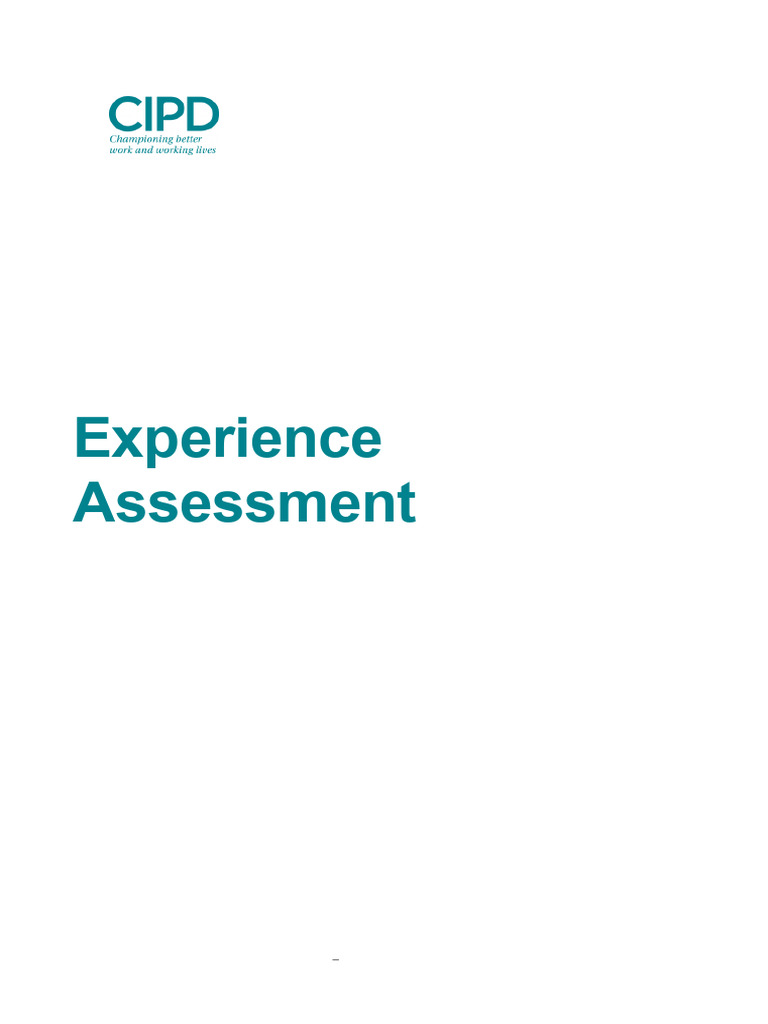Experience Assessment Candidate Guidance Pack Accessibility Formatted ...