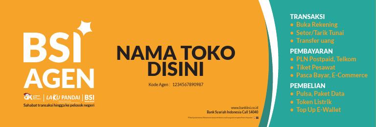 Spanduk dan Banner Agen BSI | PDF