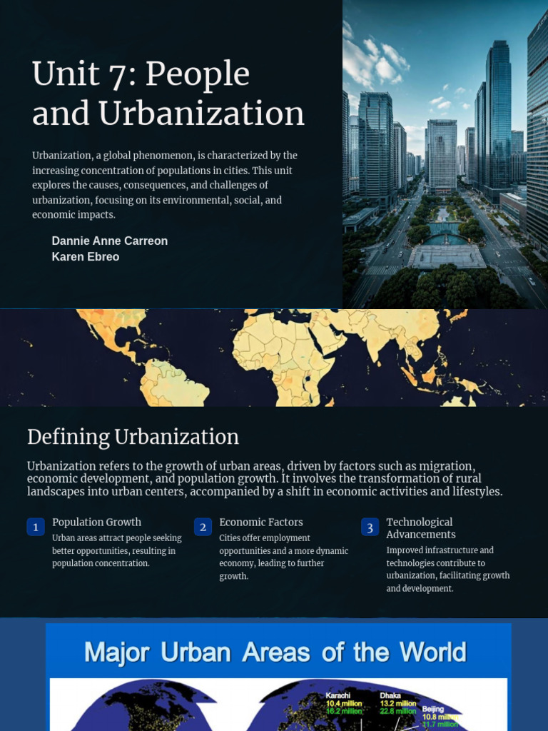 Unit 7 People and Urbanization | PDF | Cost Of Living | Urbanization