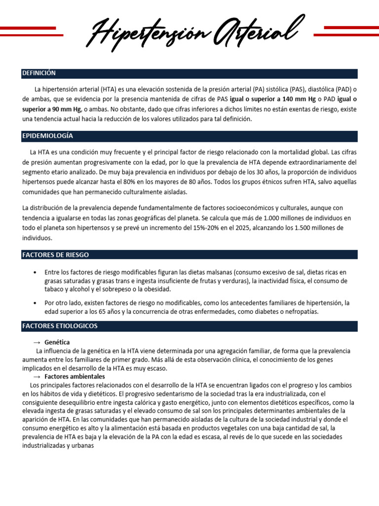 Seminario Hipertensión Arterial | PDF | Hipertensión | Presión sanguínea