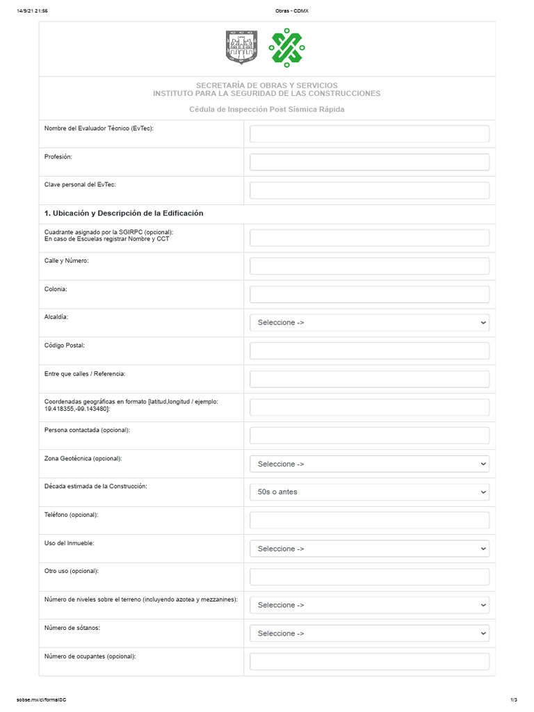 Formato Evaluacion Pots Sismica | PDF