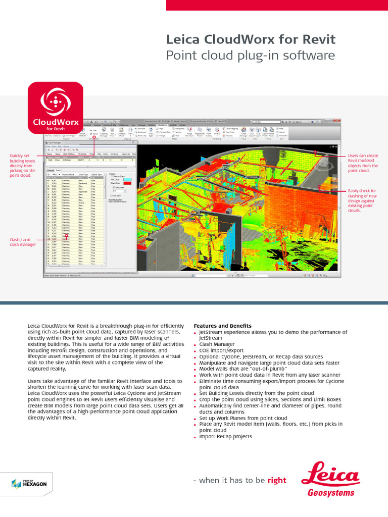 Leica CloudWorx for Revit: Point Cloud BIM Tool | PDF | Autodesk Revit | Building Information ...