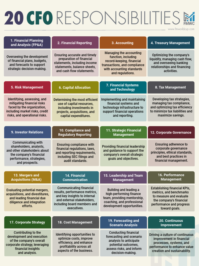 CFO Responsibilities Overview | PDF | Financial Statement | Financial ...