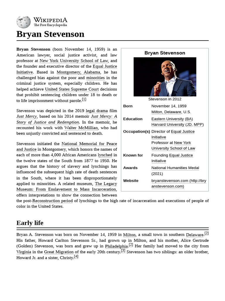 Bryan_Stevenson | PDF | Justice | Crime & Violence