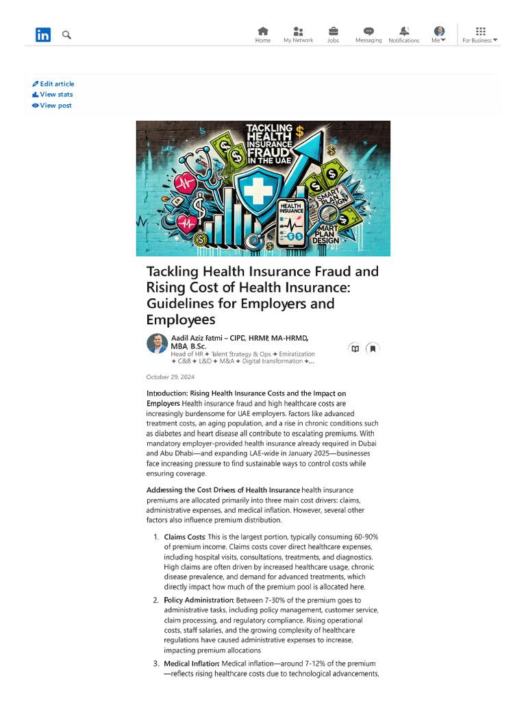 Tackling Health Insurance Fraud and Rising Cost of Health Insurance ...