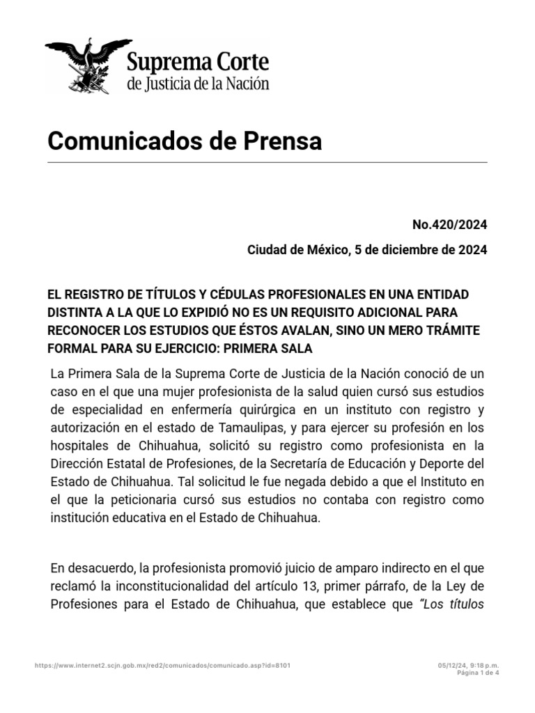 Listado de Comunicados-7 | PDF | Constitución | Estado (política)