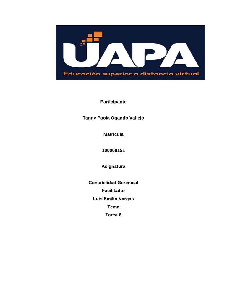 Tarea VI de Contabilidad Gerencial | PDF | Marketing | Business