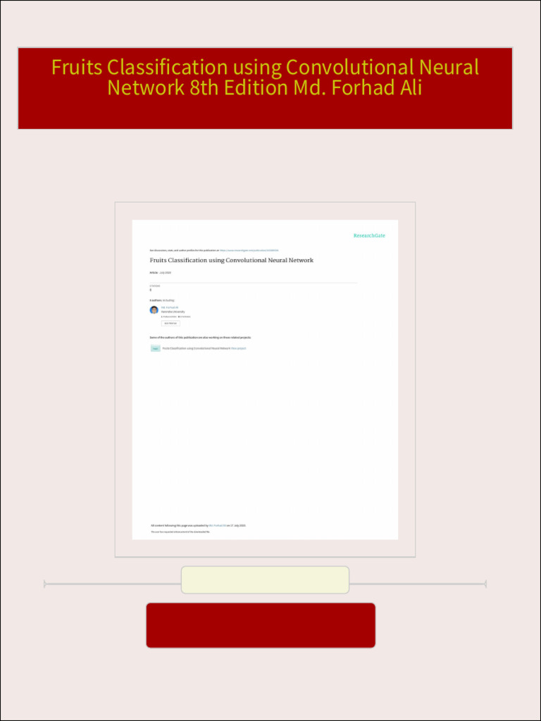 Download Ebooks File Fruits Classification Using Convolutional Neural Network 8th Edition Md