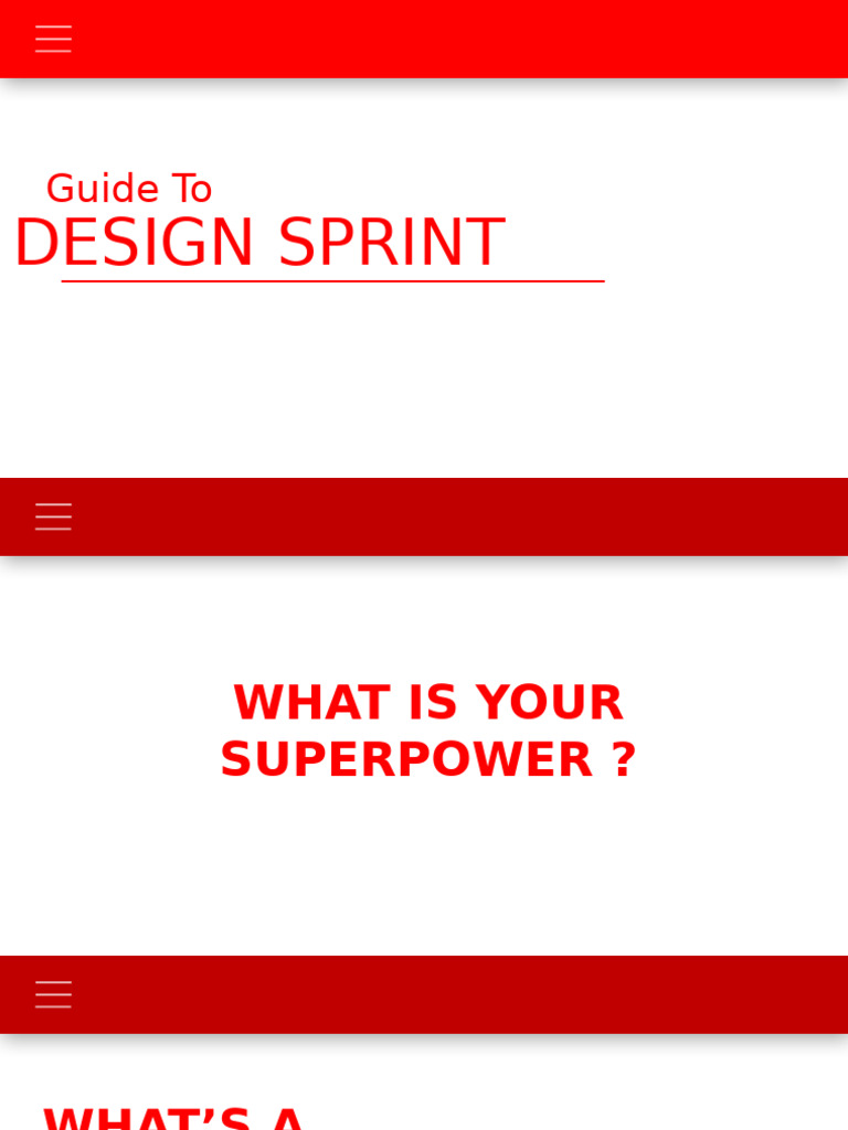 Guide To Design Sprint | PDF | Design