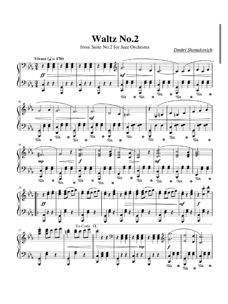Waltz No. 2 Piano | PDF