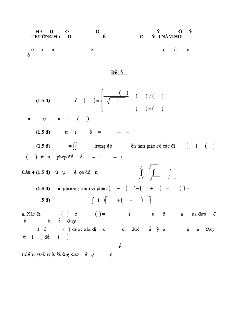 De Thi GT 2 - de So 2 | PDF