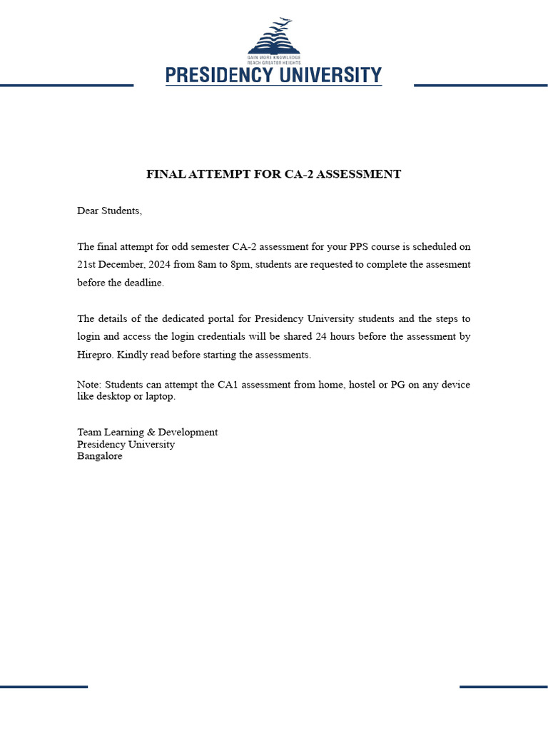 Final Attempt for CA2 - Assessment Hirepro | PDF