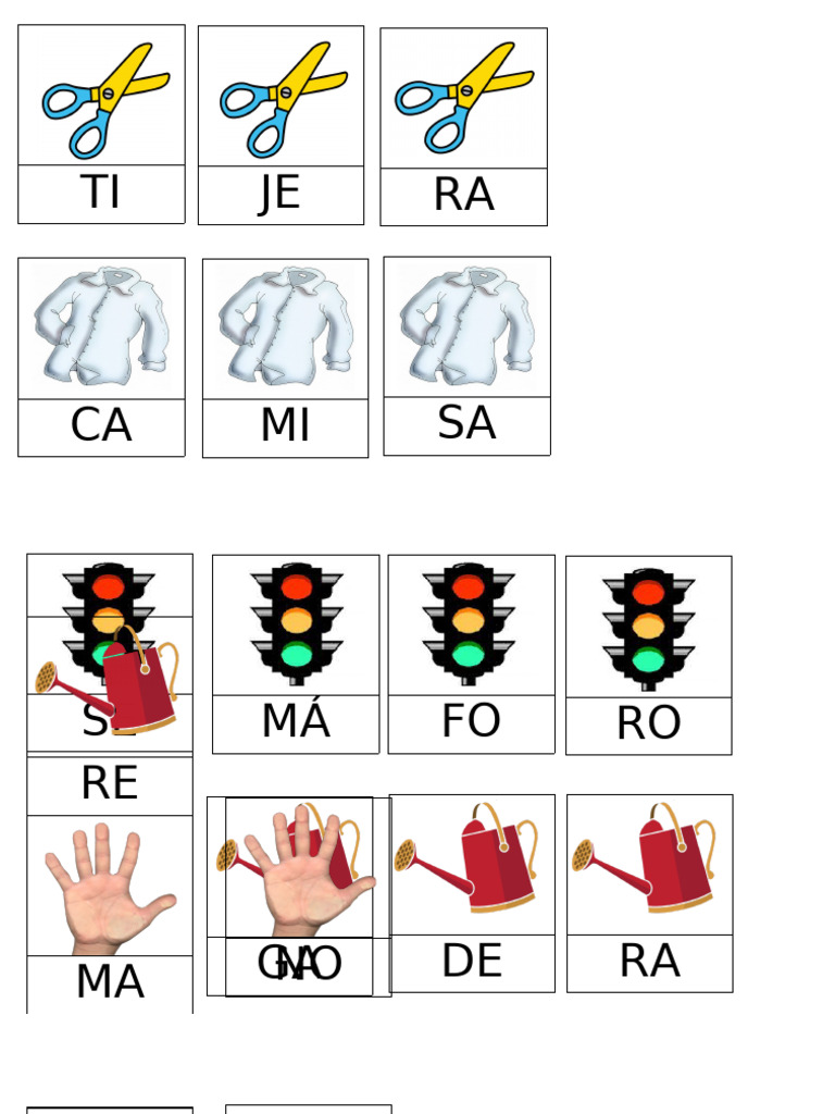 Fichas Conciencia Fonologica Silabas | PDF