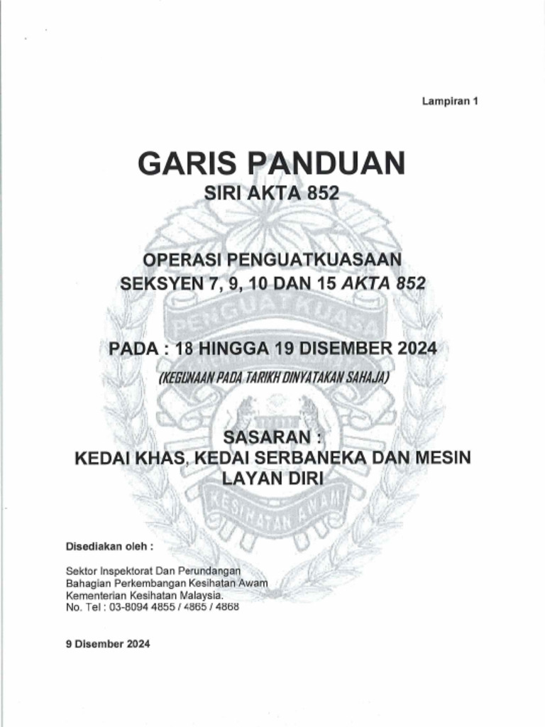 GP Ops Akta 852 | PDF