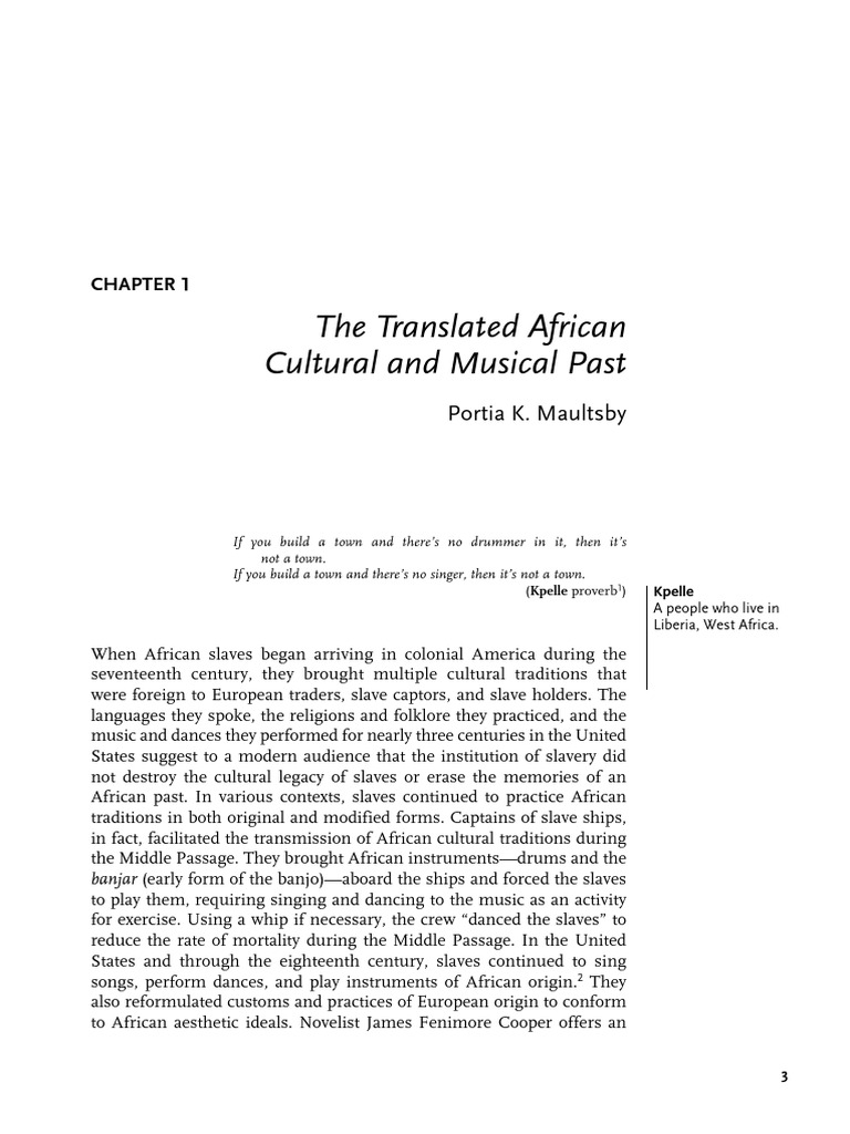 Burnim and Maultsby The Translated African Cultural and Musical Past ...