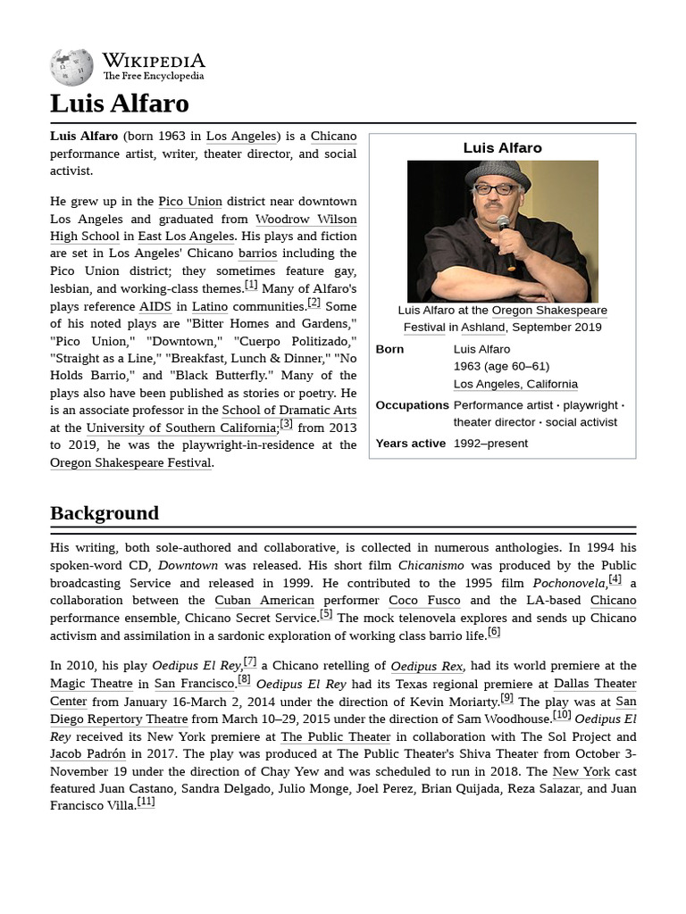 Luis_Alfaro | PDF | Theatre