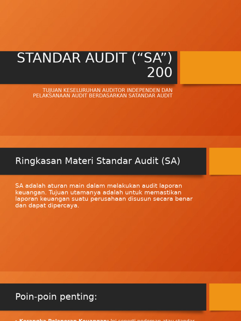 STANDAR AUDIT 200 | PDF