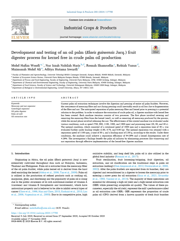Digester | PDF | Palm Oil | Nut (Fruit)