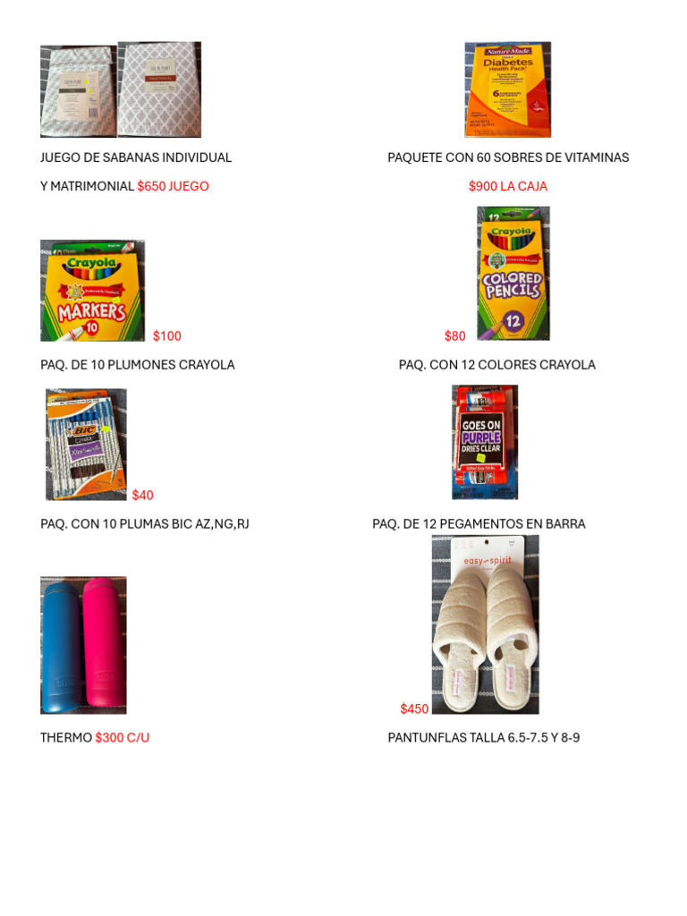 Productos Variados y Precios Atractivos | PDF | Ropa | Moda