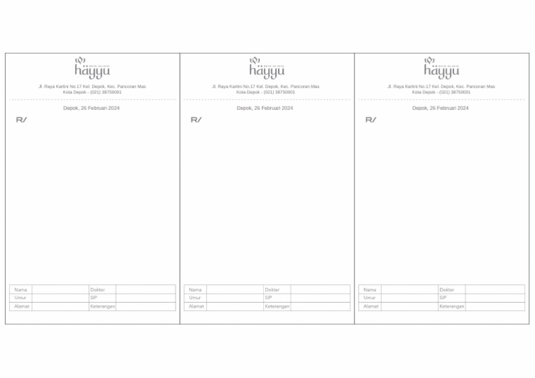 Form Resep - Template | PDF