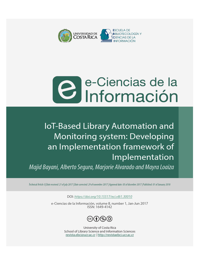Automatización de Bibliotecas con IoT | PDF | Internet de las Cosas ...