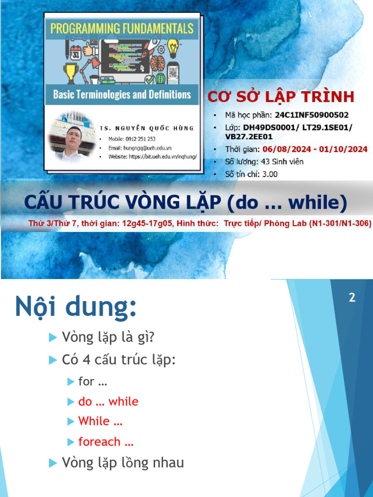 Buoi4- Cautrucvonglap_do_while | PDF