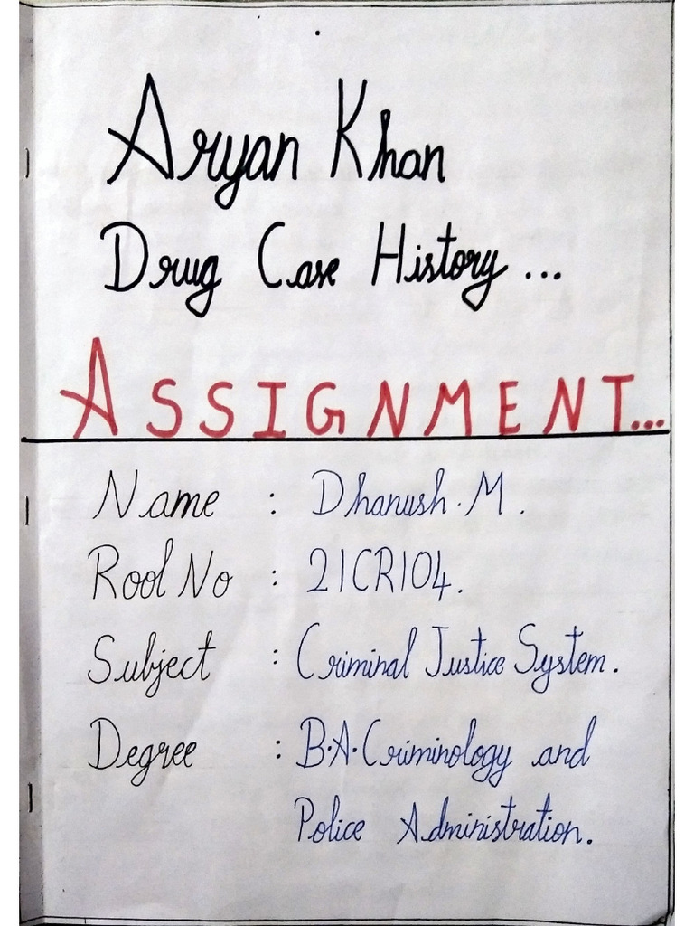 Aryan Khan Drugs Case History (CJS - Assignment) | PDF