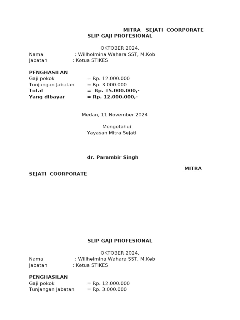 Template Pemberkasan | PDF