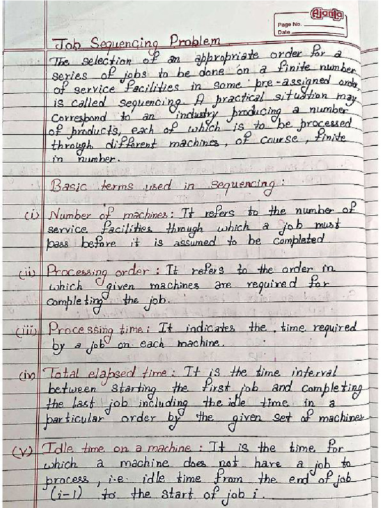 Job Sequencing Problem | PDF