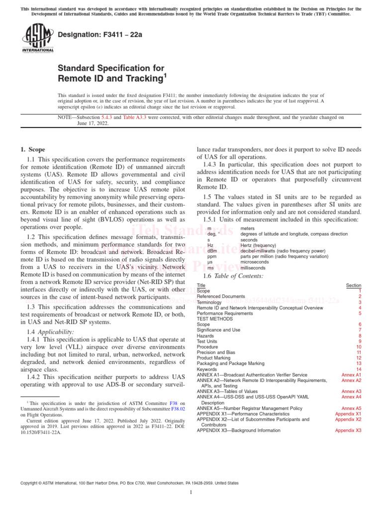 ASTM-F3411-22a | PDF | Unmanned Aerial Vehicle | Specification ...