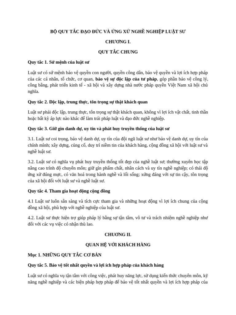 Bo Quy Tac Dao Duc Va Ung Xu | PDF