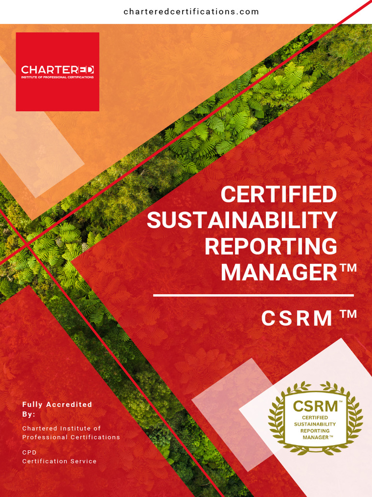 c9033 Certified Sustainability Reporting Manager CSRM Brochure 1 | PDF ...
