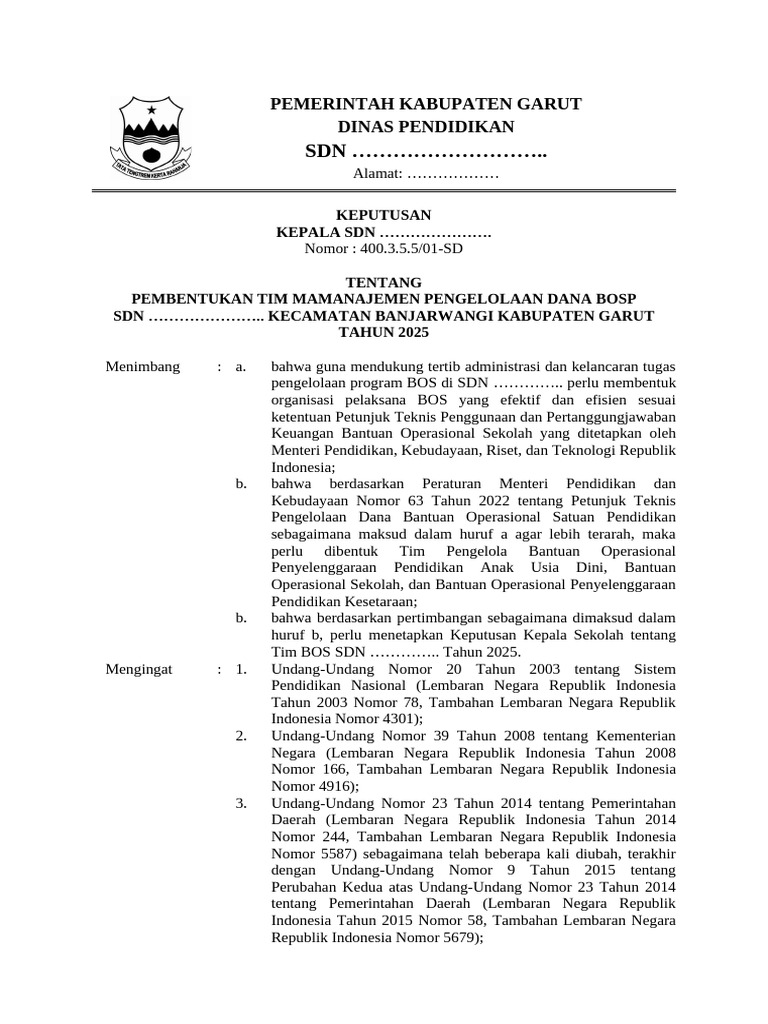 SK TIM BOS TH 2025 | PDF