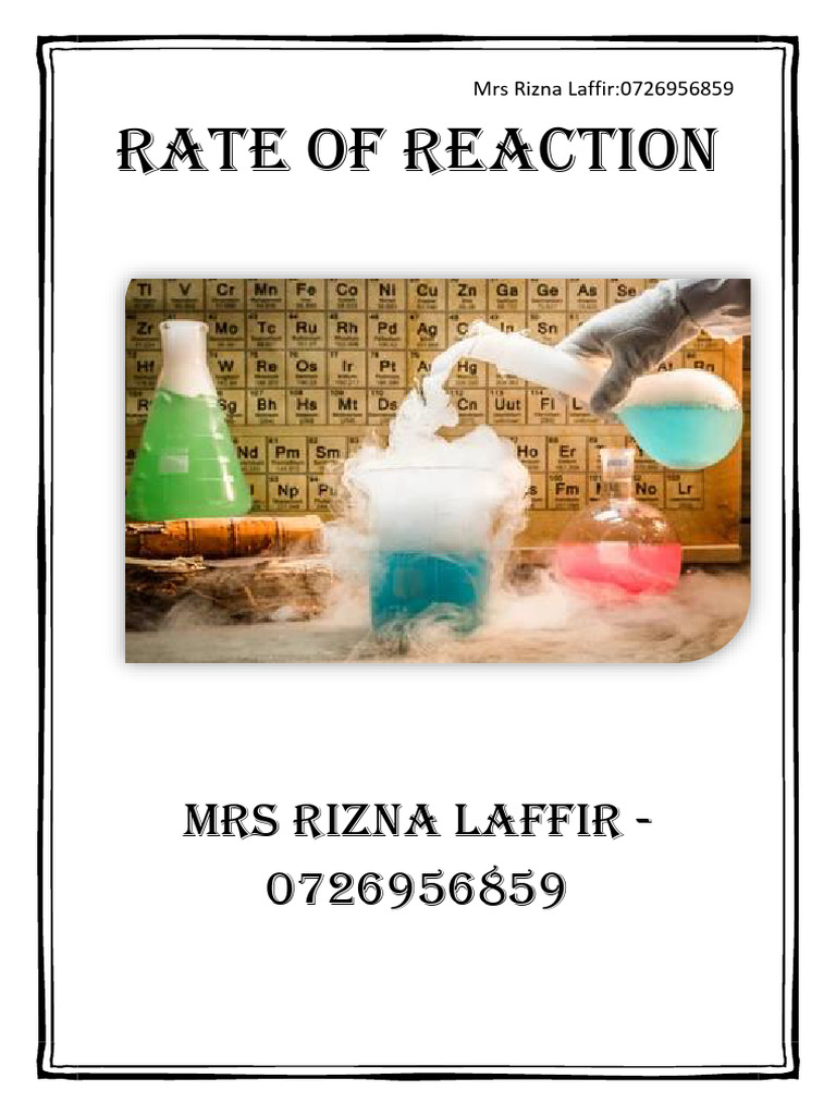 Chemistry Reaction Rates Guide | PDF | Reaction Rate | Chemical Reactions