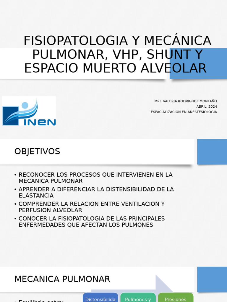 FISIOPATOLOGIA Y MECÁNICA PULMONAR, VHP, SHUNT | PDF | Pulmón | Sistema ...