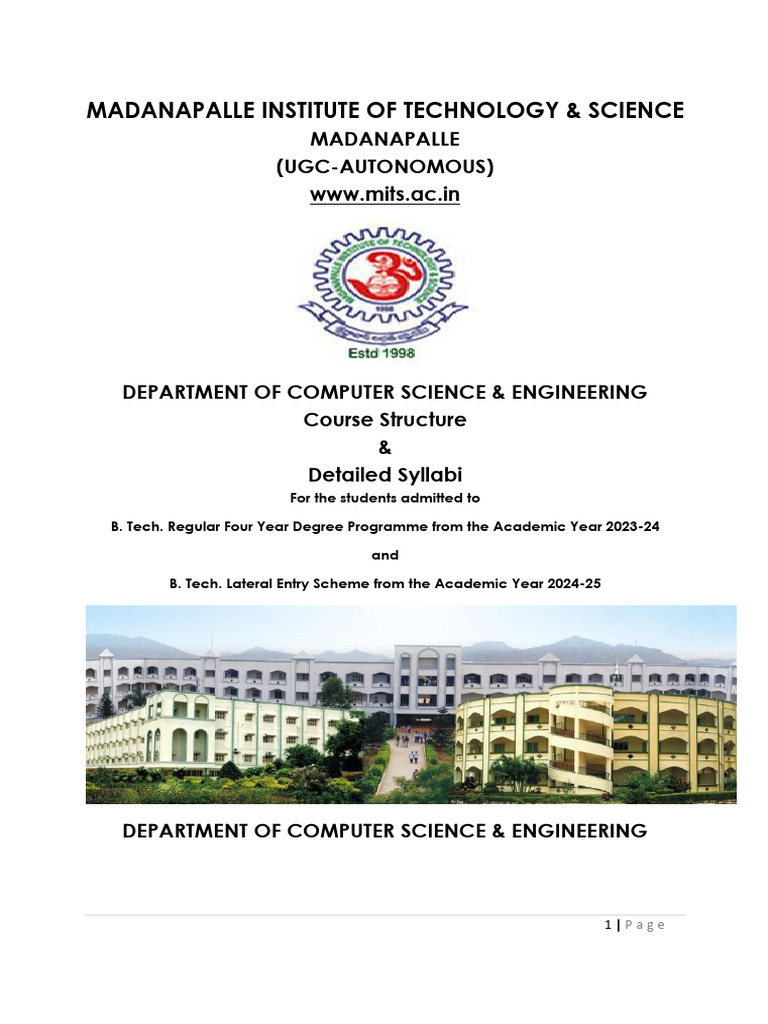 Btech Cse R23 Min Pdf Pointer Computer Programming Eigenvalues And Eigenvectors