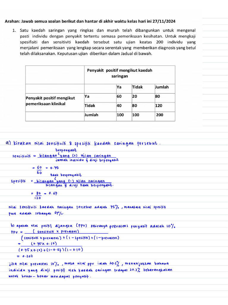 Latihan Perubatan A189463 | PDF | Actuarial Science | Applied Statistics