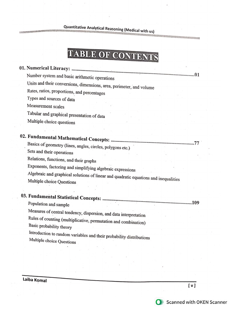 Quantitative Reasoning Complete Book (Laiba Komal) | PDF