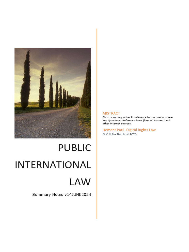 Pil - 30sep24 | PDF | International Law | Treaty