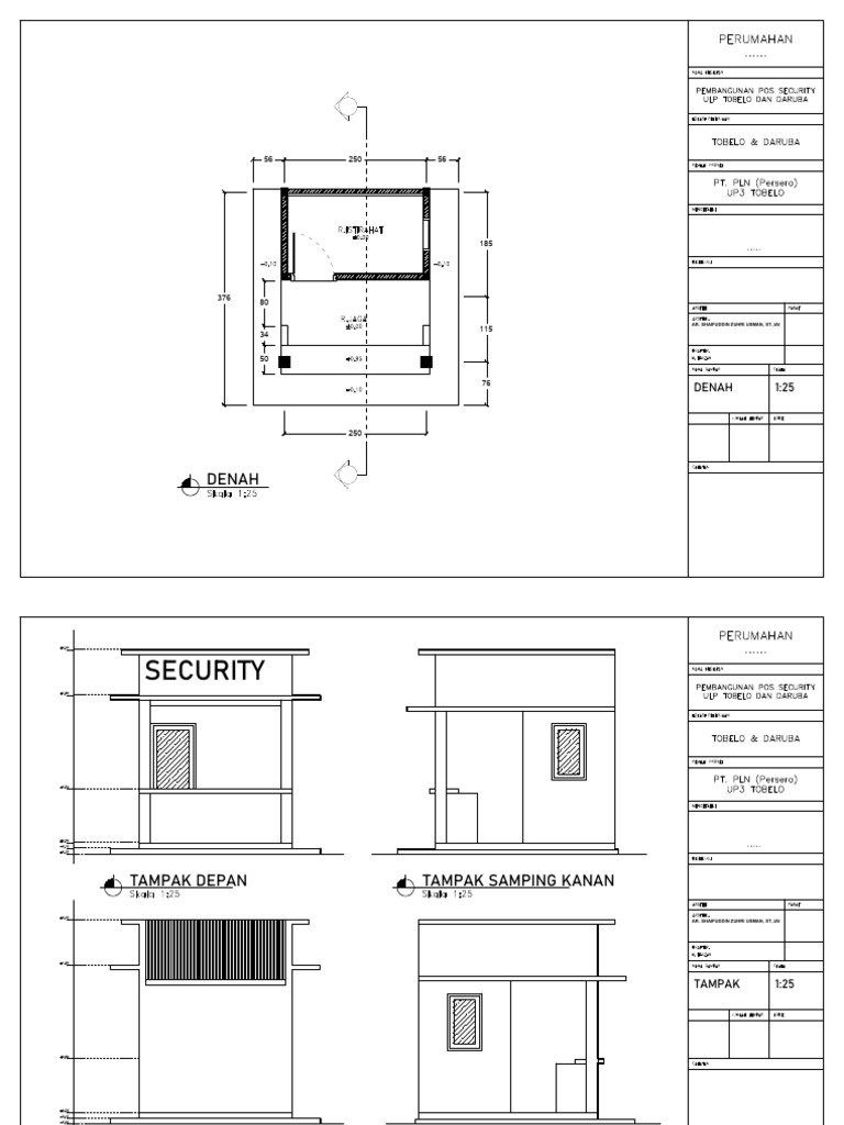 Gambar Kerja Pos Security | PDF