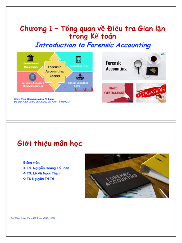 Slides-Chapter 1 - Introduction of Forensic Accounting - Đại Học - 2024 | PDF