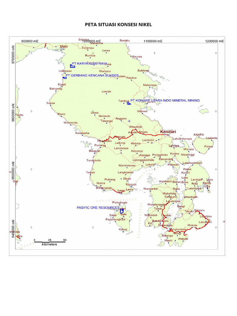 Peta Situasi Konsesi Nikel | PDF
