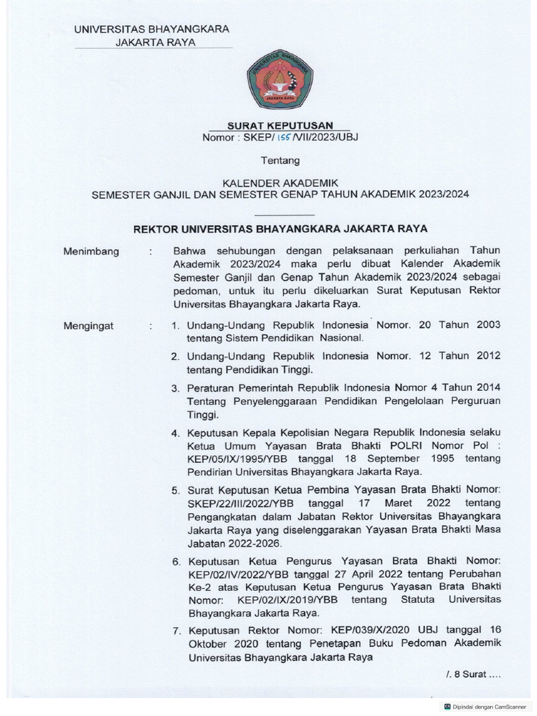 Kalender Akademik Semester Genap 2023 - 2024 | PDF